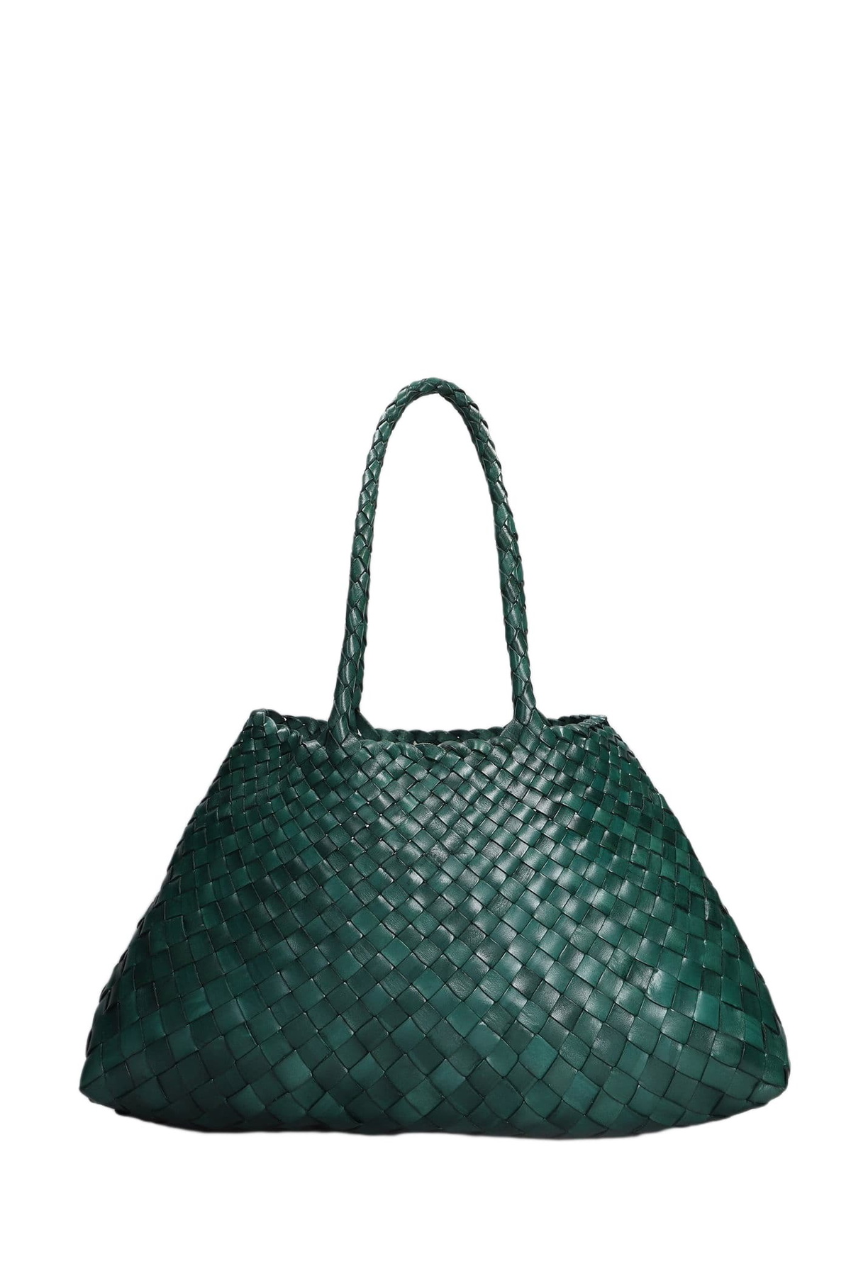 Dragon Diffusion Santa Croce Big Tote In Green Leather Dragon Diffusion