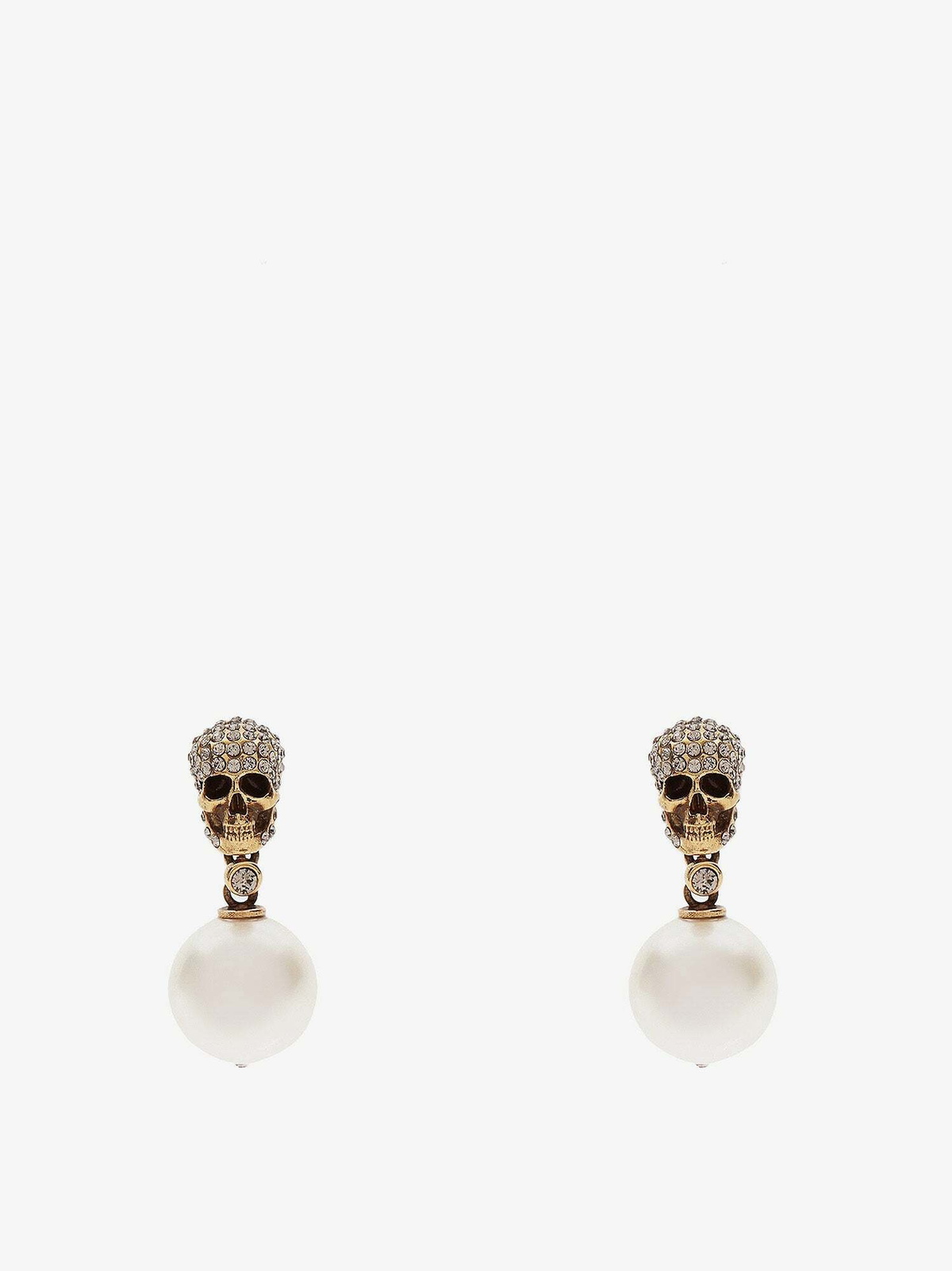 Alexander Mcqueen Pearl Skull Gold Womens Alexander McQueen