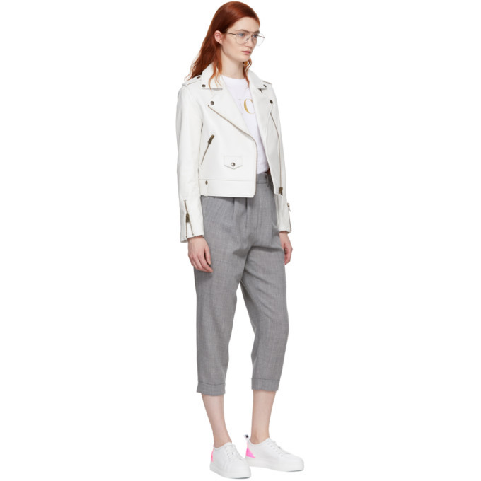 Mackage White Baya Moto Jacket Mackage