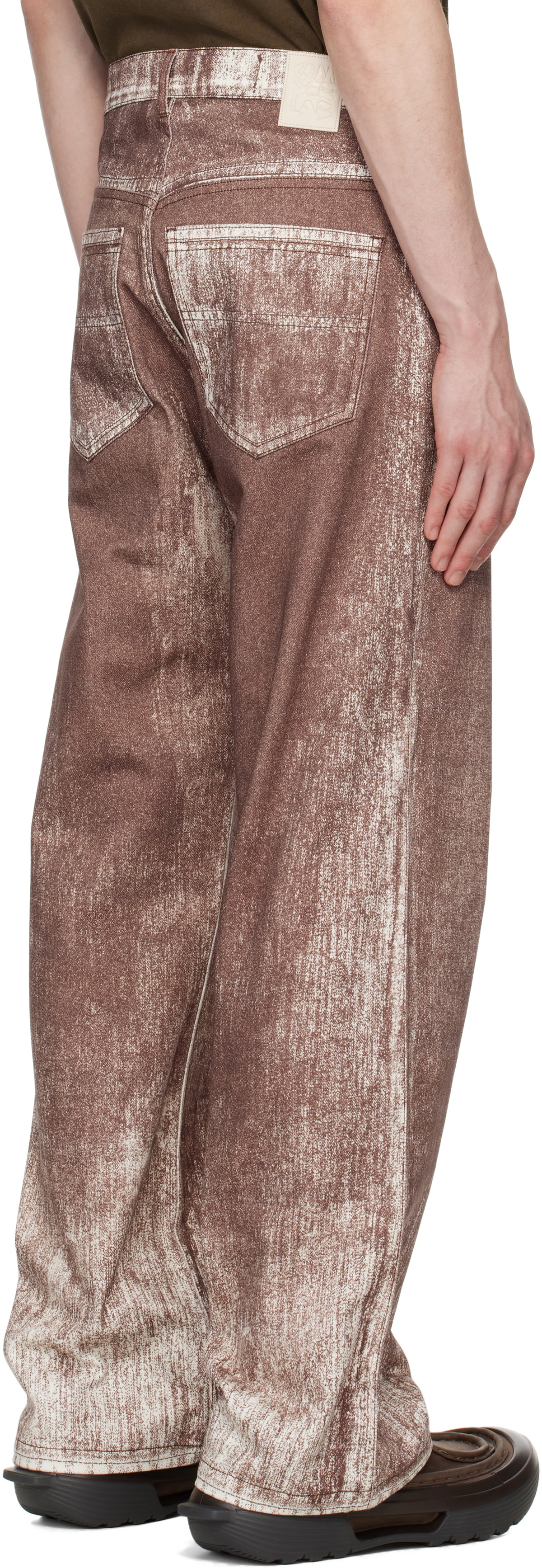 CAMPERLAB Brown Paint Print Jeans CamperLab