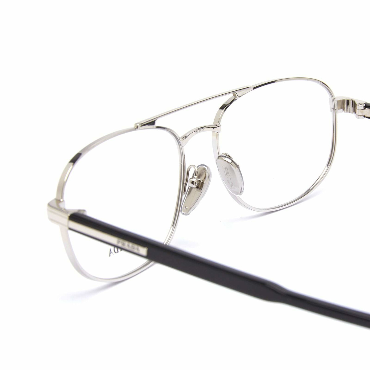 Prada Eyewear Men's A56V Glasses in Silver Prada
