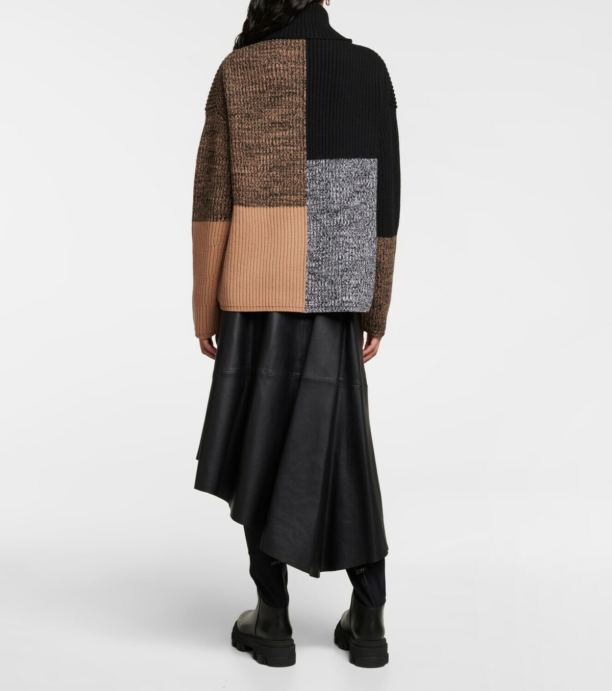 Joseph - Patchwork wool turtleneck sweater Joseph