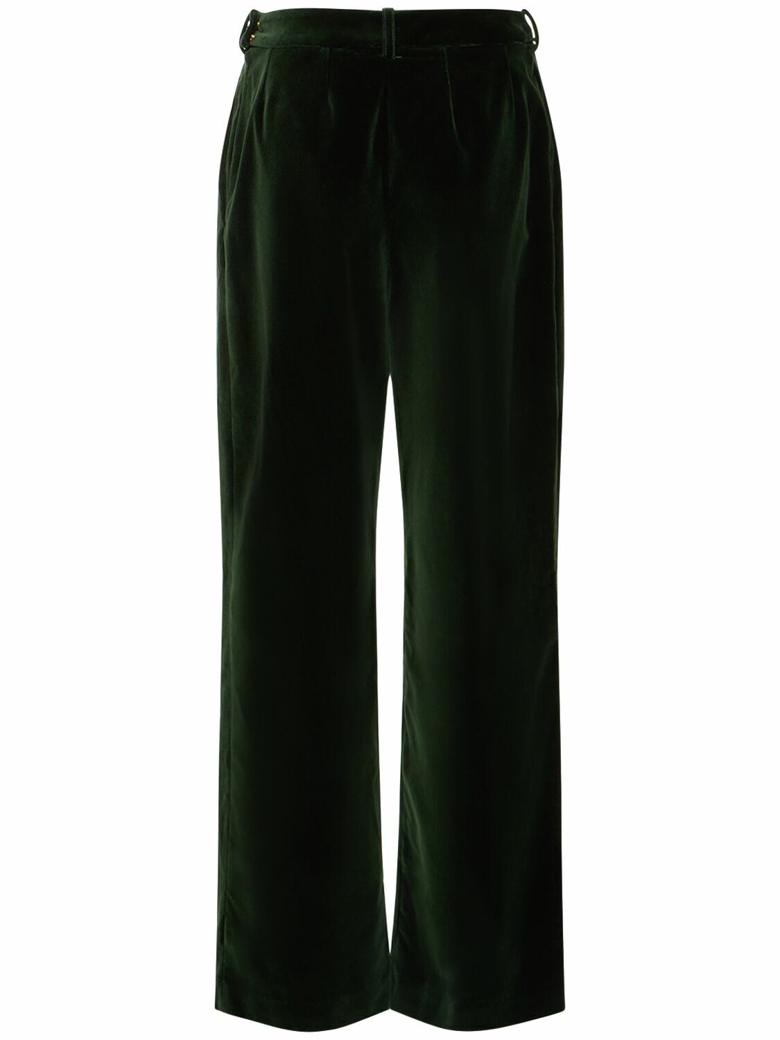 ALEXANDRE VAUTHIER - Straight Cotton Velvet Pants Alexandre Vauthier
