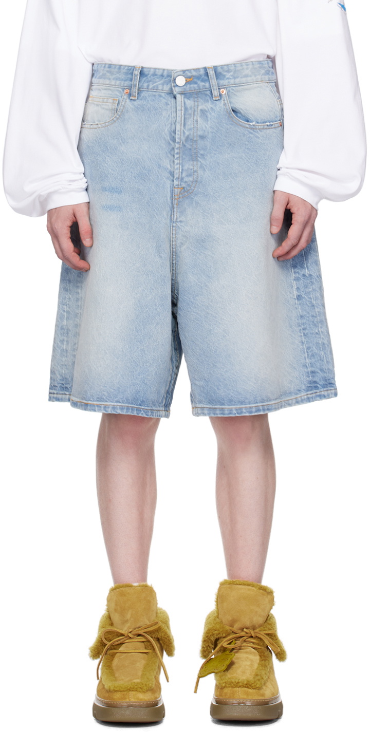 VETEMENTS Blue Big Shape Denim Shorts Vetements