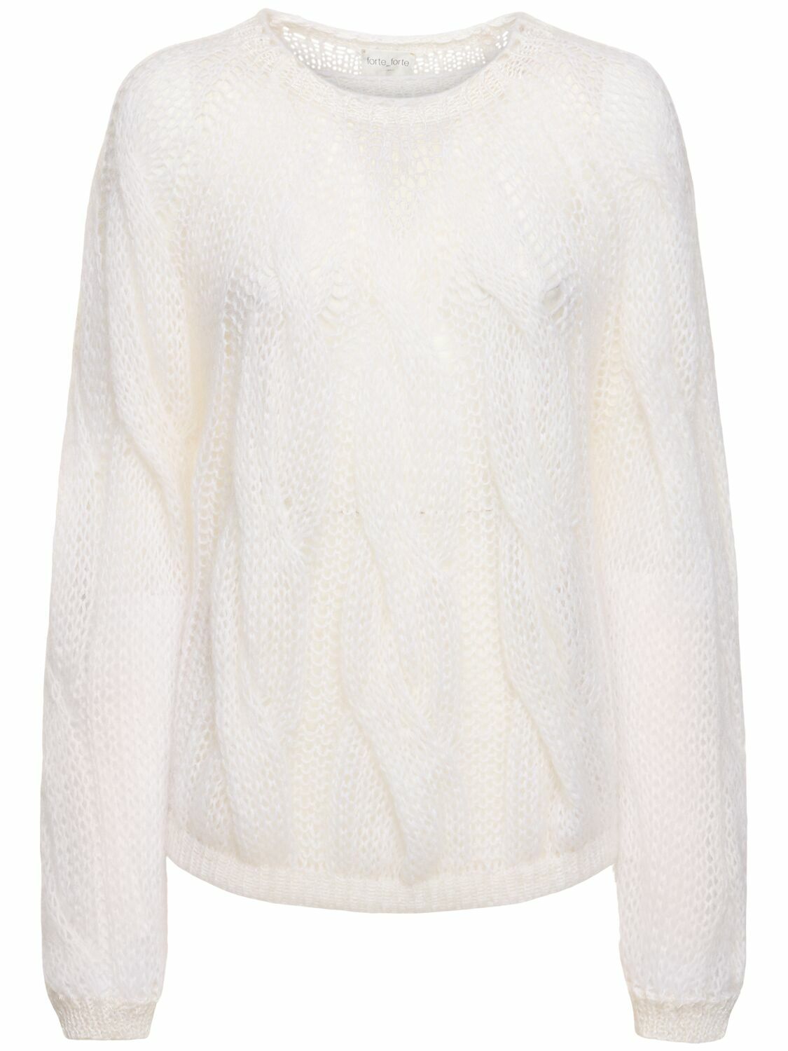 FORTE_FORTE Mohair Blend Cable Knit Sweater Forte Forte