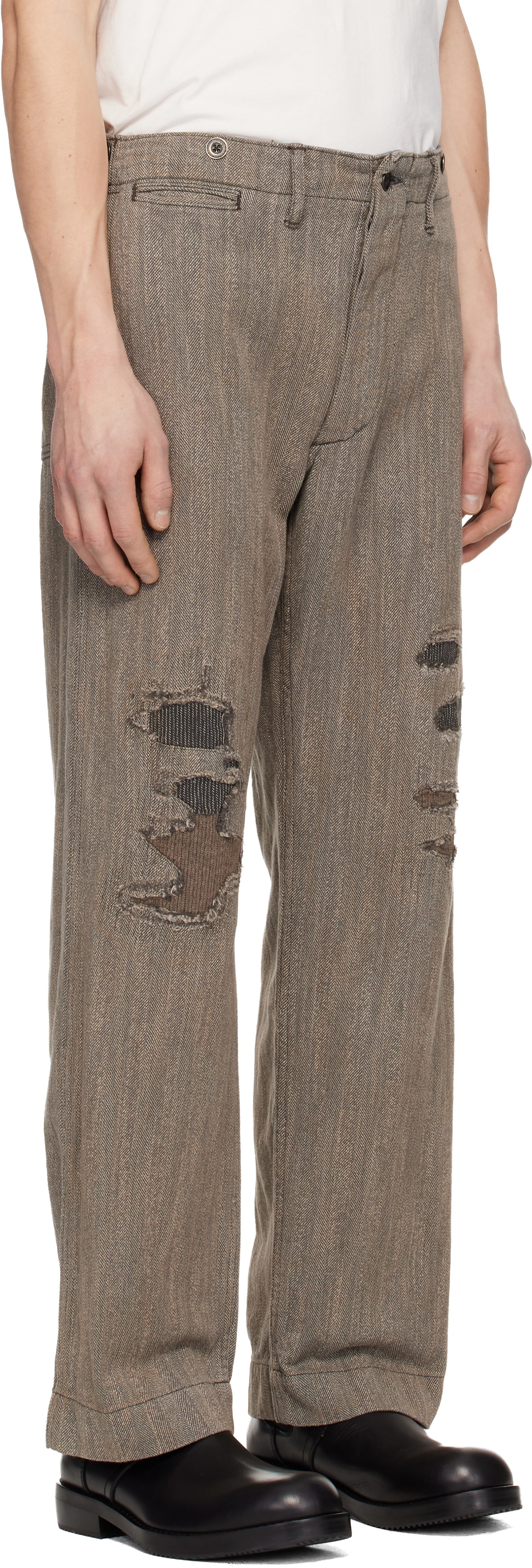 RRL Gray Samson Flat Front Jeans RRL