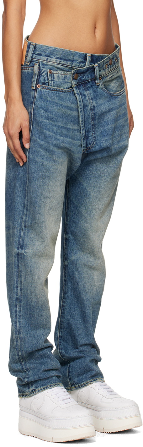 R13 Blue Crossover Jeans R13
