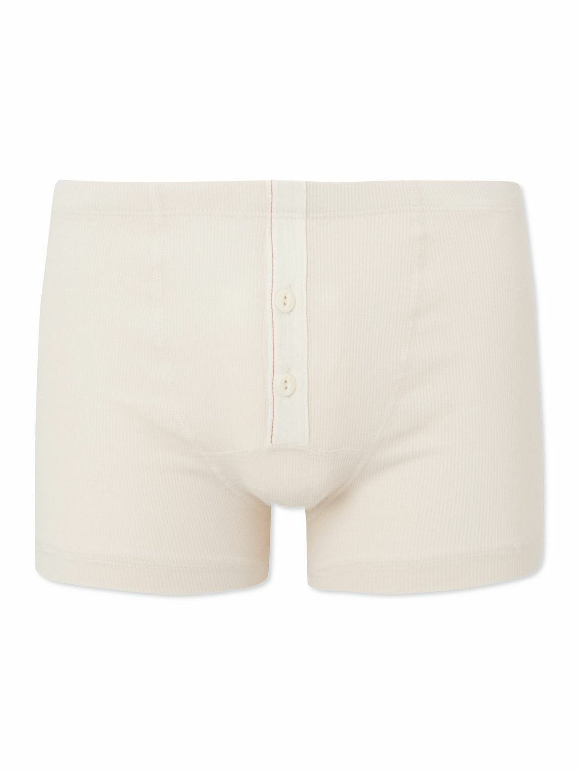 Hemen Biarritz - Albar Ribbed Organic Stretch-Cotton Boxer Briefs - Gray