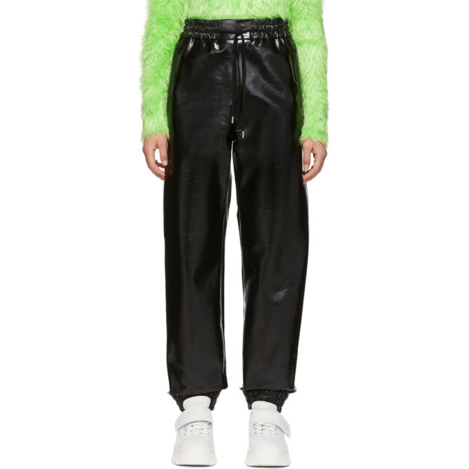 MSGM Black Vinyl Lounge Pants MSGM