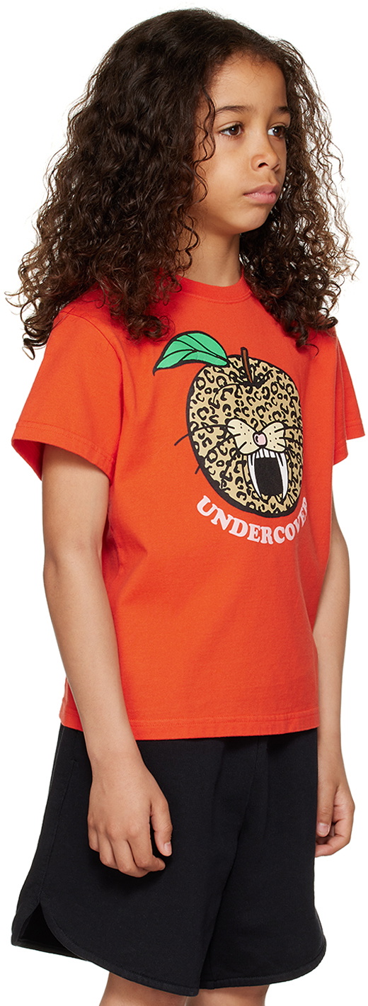 UNDERCOVER Kids Orange Graphic T-Shirt Undercover