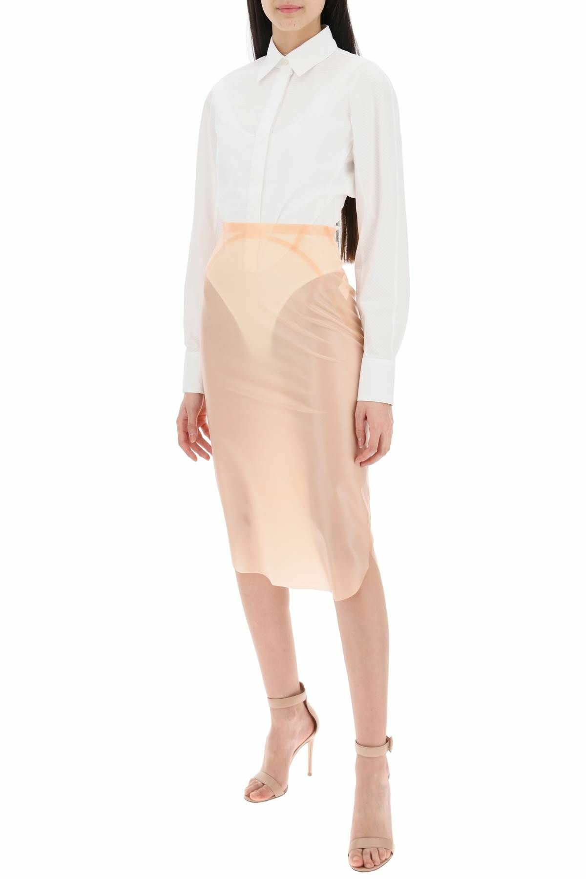 ALAIA layered shirt body for White ALAÏA