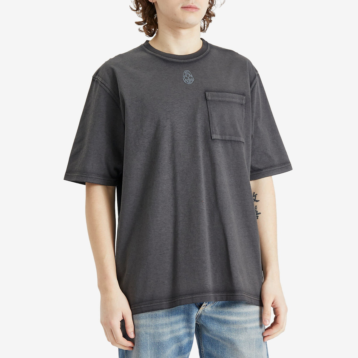 Alexander McQueen Men's Fade Effect T-Shirt in Black/Black Alexander ...