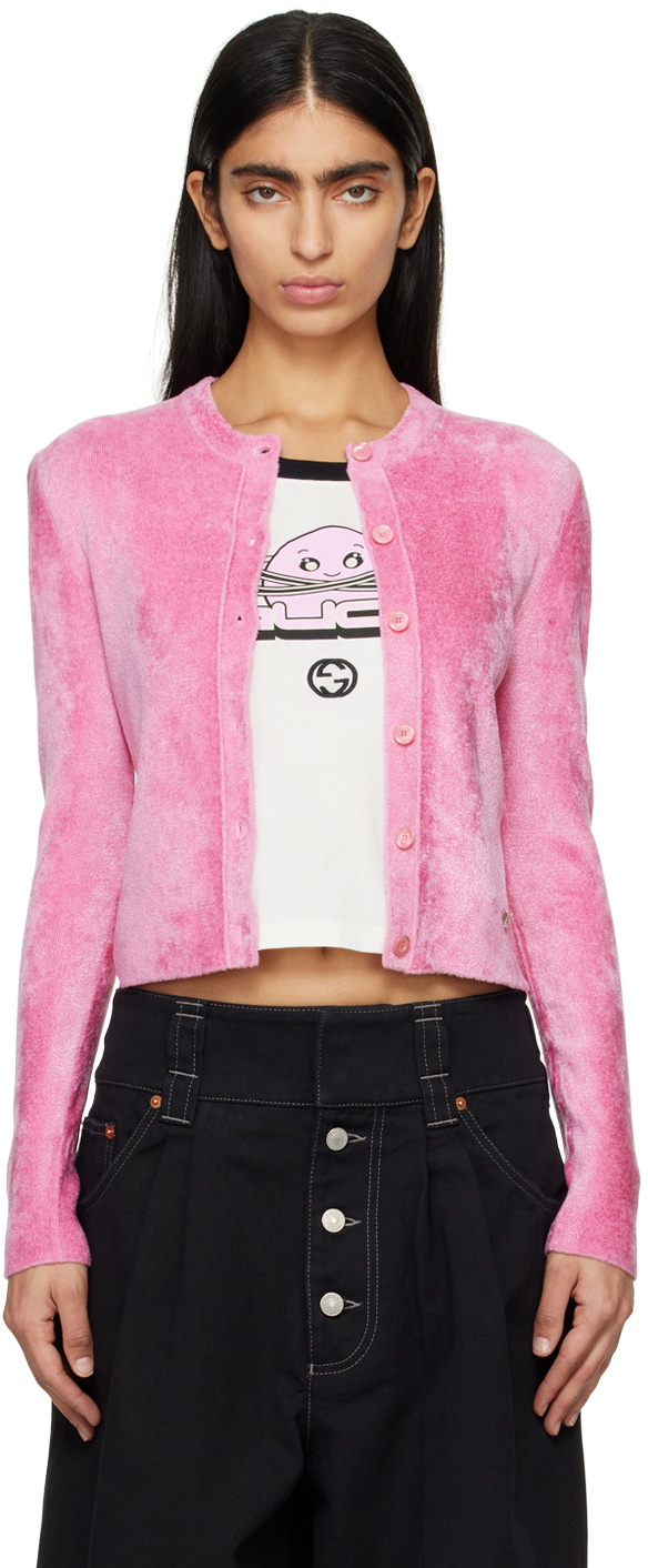 Gucci Pink Button Cardigan Gucci