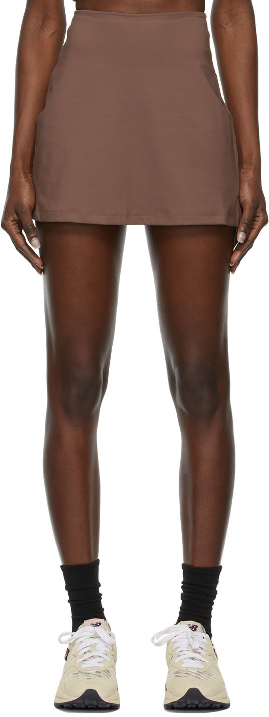 Girlfriend Collective Brown Sport Skort Girlfriend Collective