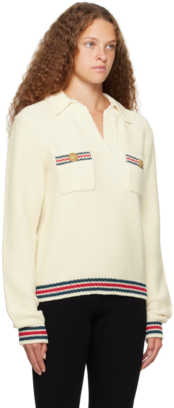 Balmain Off-White Pocket Polo Balmain