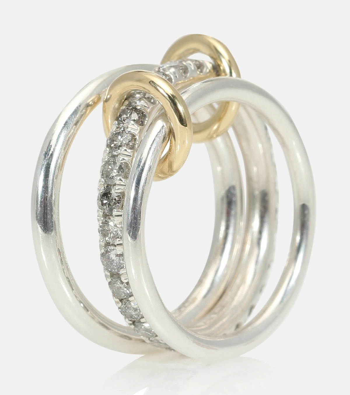 Spinelli Kilcollin - Petunia sterling silver and 18kt gold linked rings ...