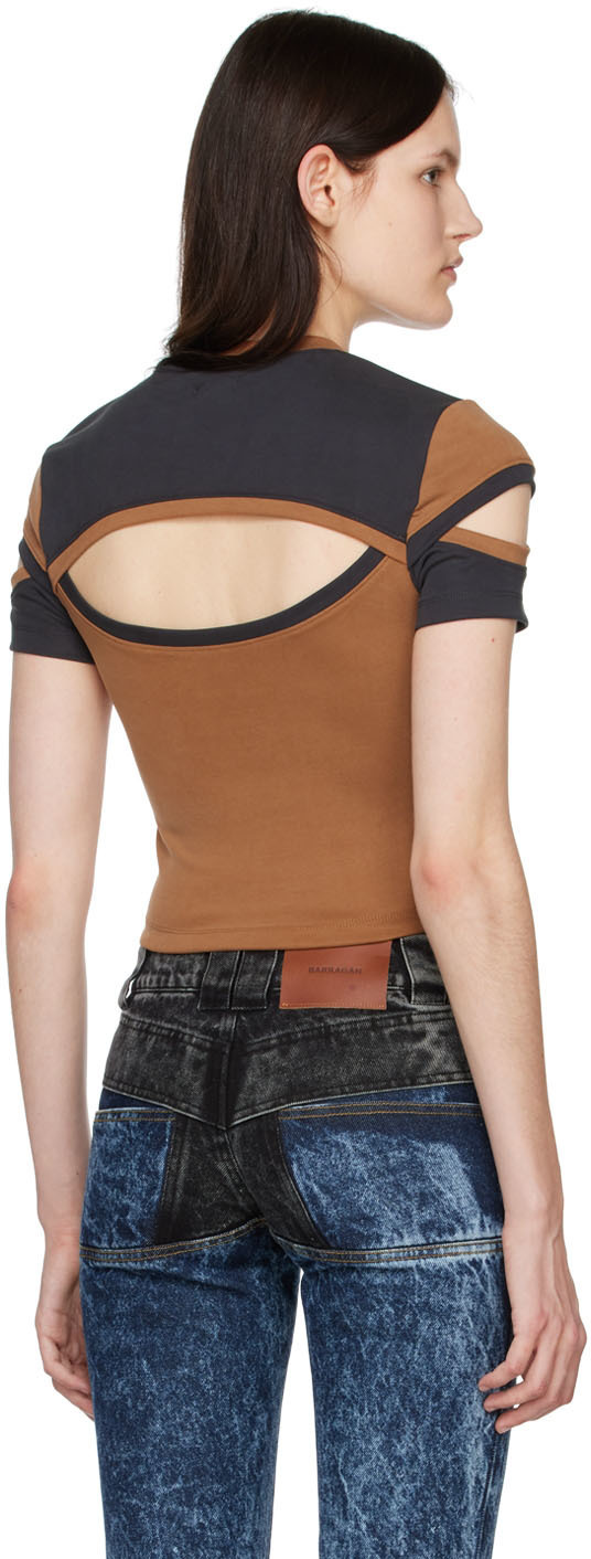 BARRAGÁN SSENSE Exclusive Brown Brazos T-Shirt BARRAGAN