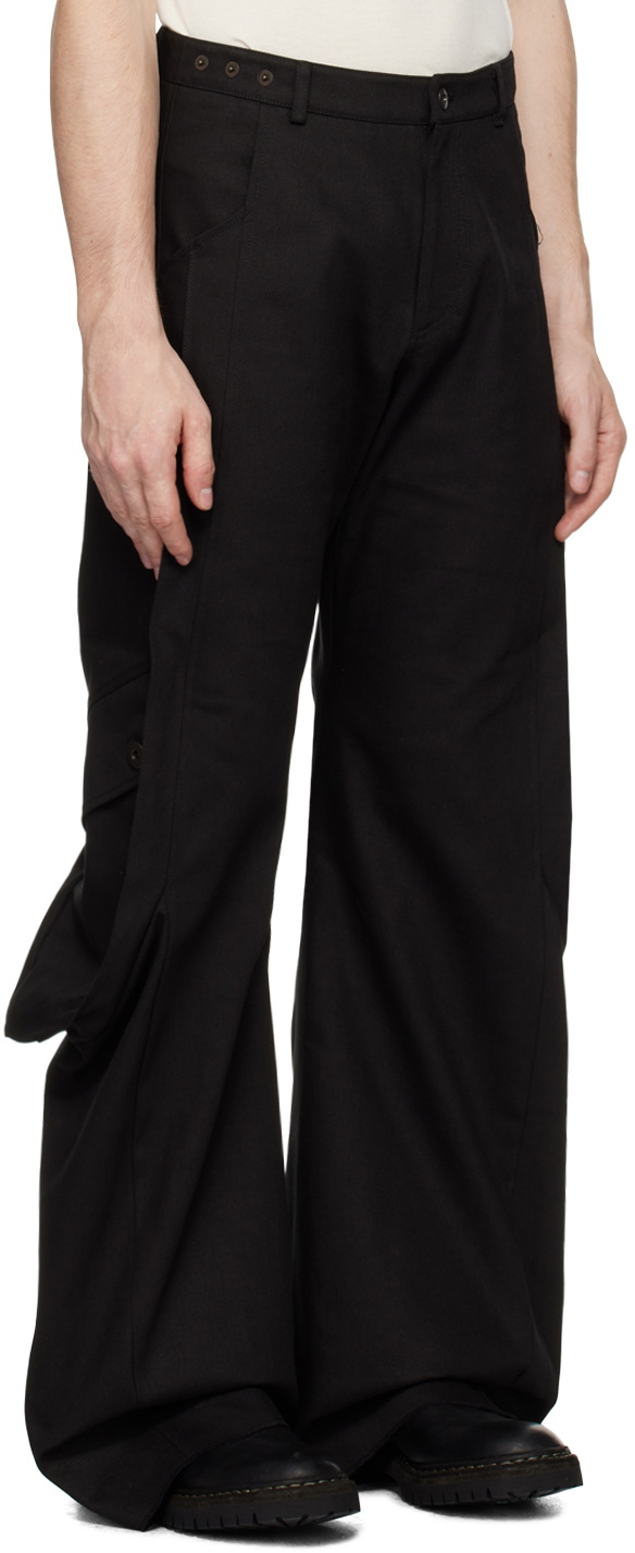 CARNET-ARCHIVE Black Lump Cargo Pants CARNET-ARCHIVE
