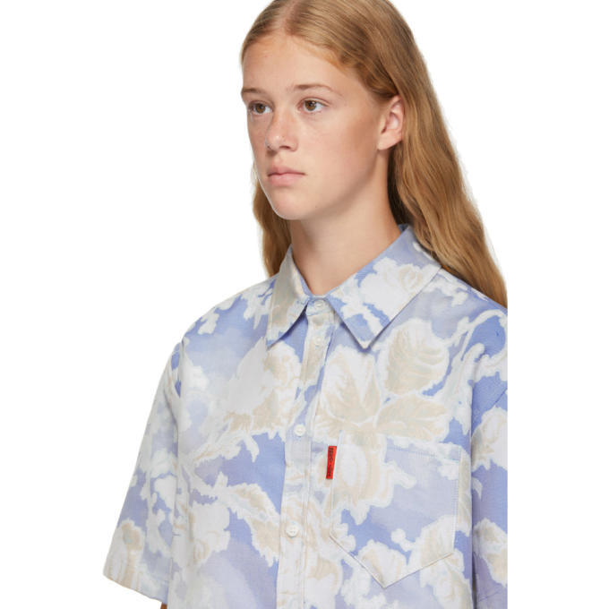 Martine Rose Blue Floral Woven Shirt Martine Rose
