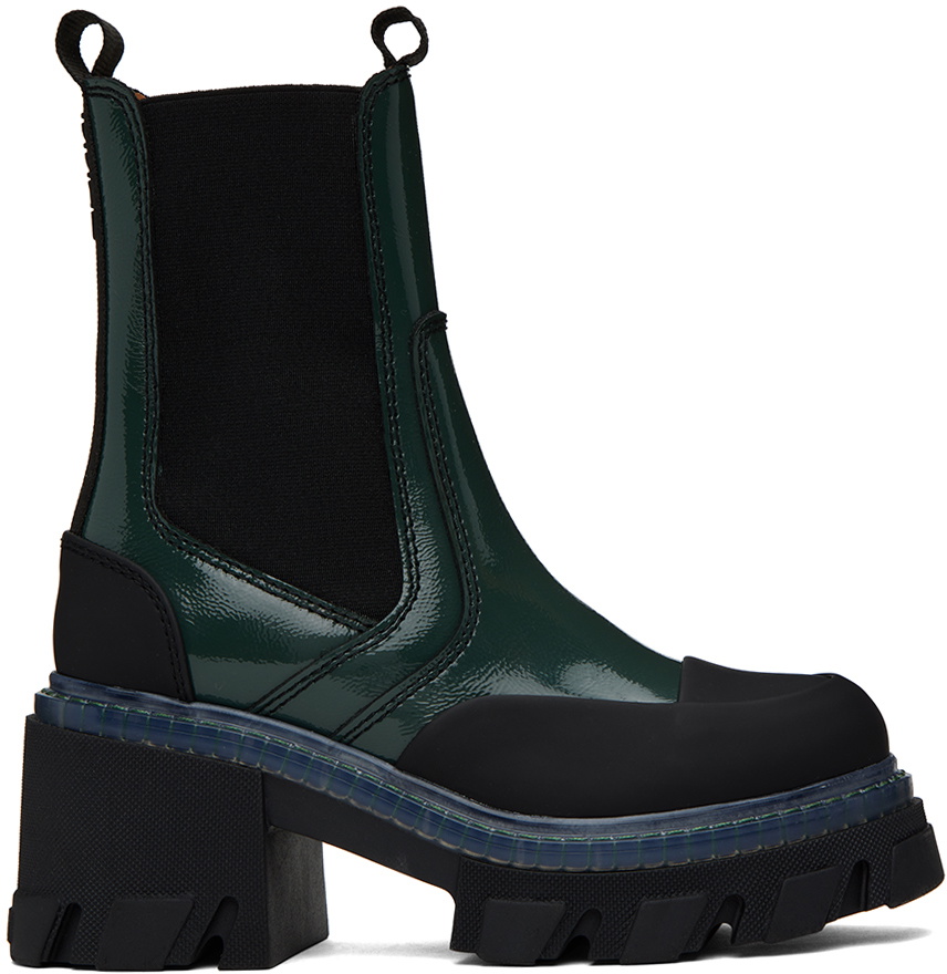 GANNI Green Cleated Boots GANNI