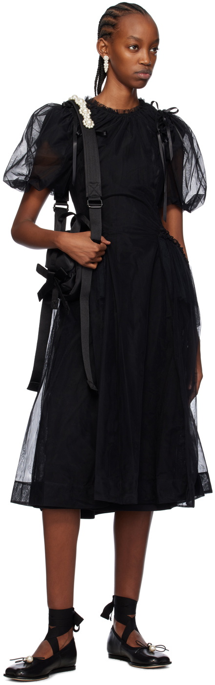 Simone Rocha Black Heart Toe Ribbon Bow Ballerina Flats Simone Rocha