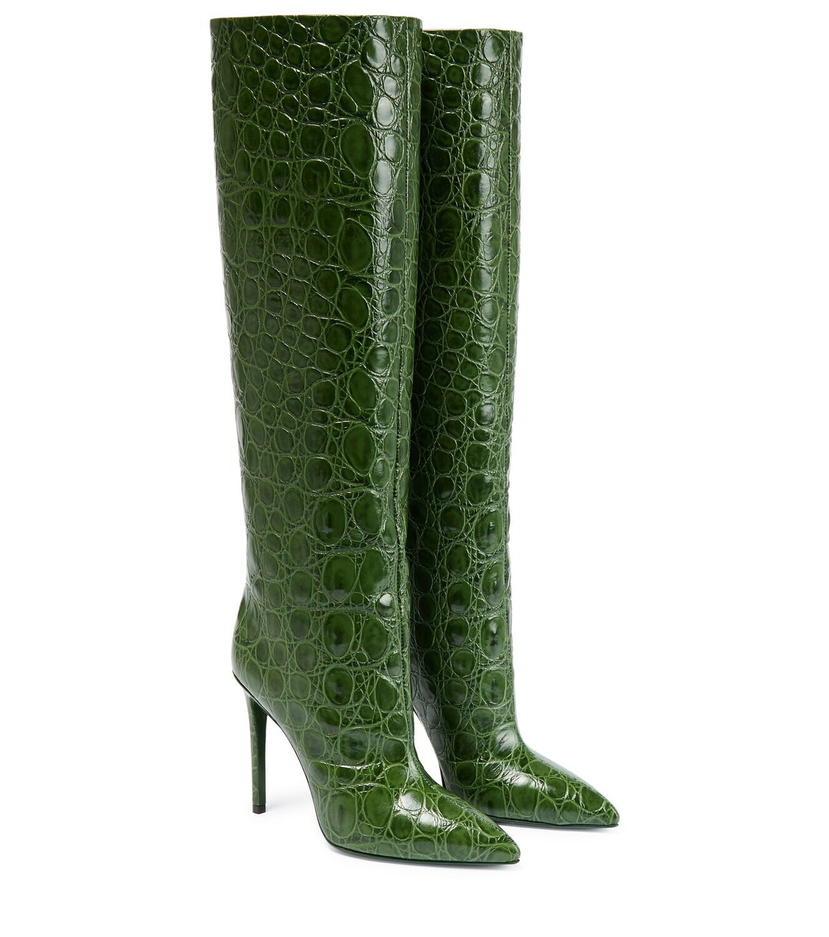 Paris Texas Croc-effect leather knee-high boots Paris Texas