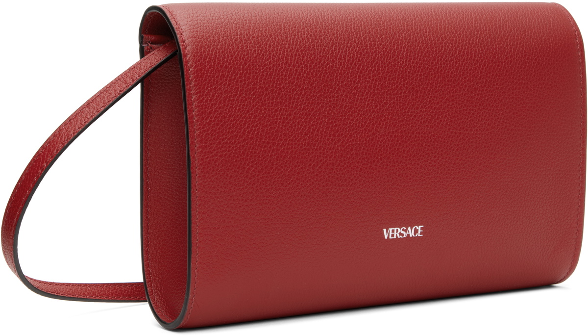 Versace Red Mini Calf Leather Bag Versace
