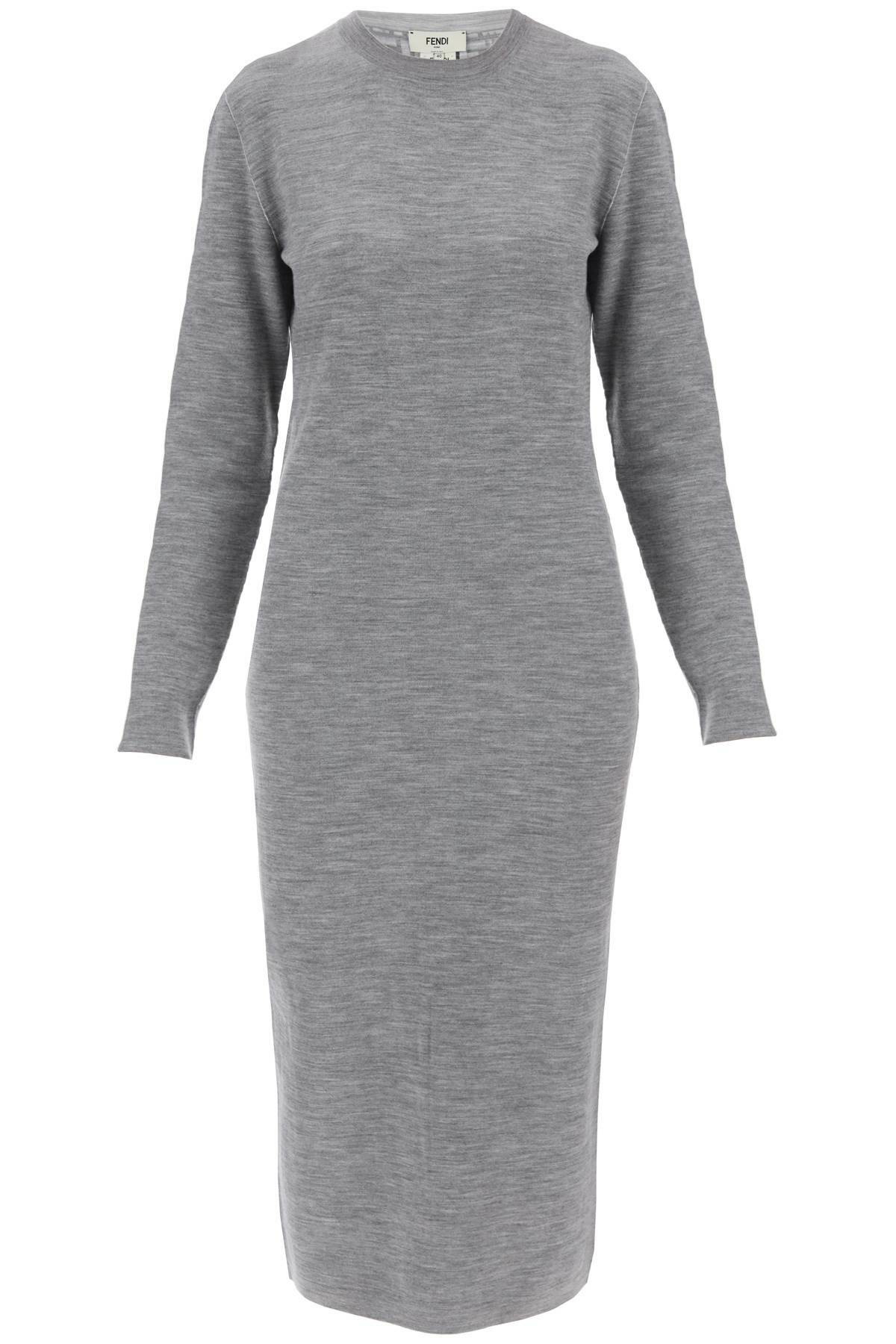 FENDI reversible knit dress in seven Grey Fendi