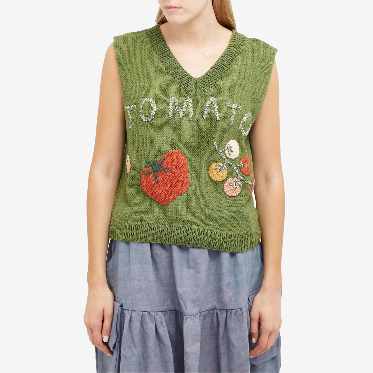 Story mfg. Women's Party Vest in Green Toms Story Mfg.