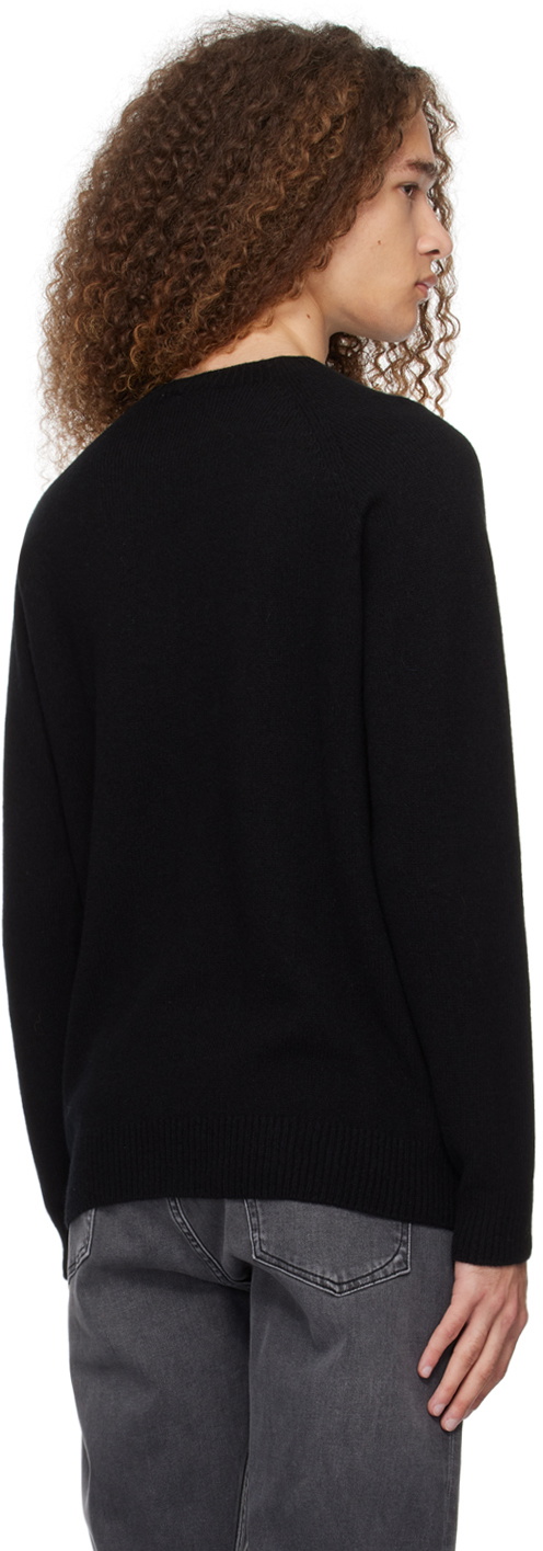 Sunspel Black Raglan Sweater Sunspel