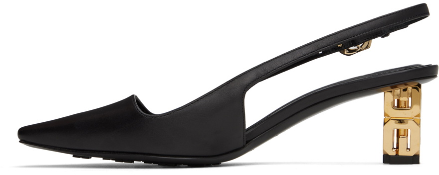 Givenchy Black G Cube Slingback Heels Givenchy
