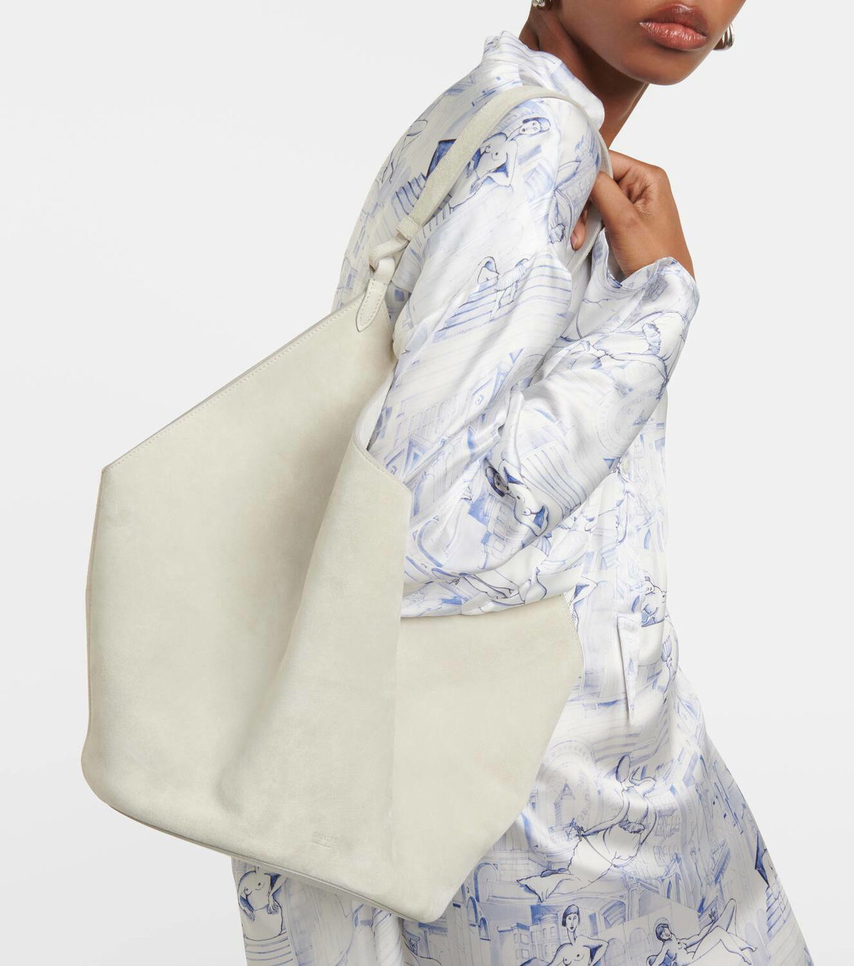 Khaite Lotus Medium suede shoulder bag Khaite