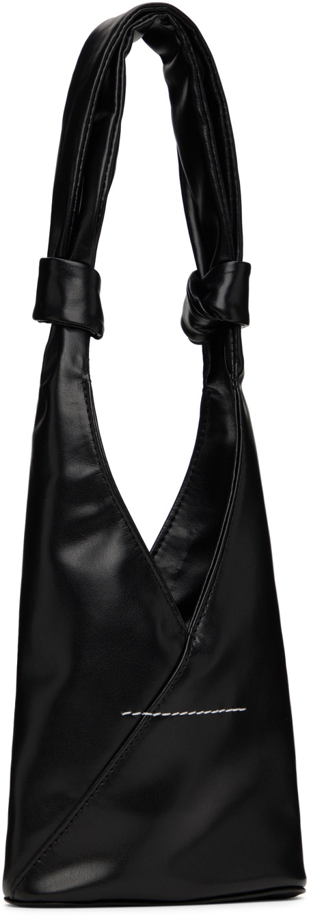 MM6 Maison Margiela Black Mini Triangle Knotted Bag MM6 Maison Margiela