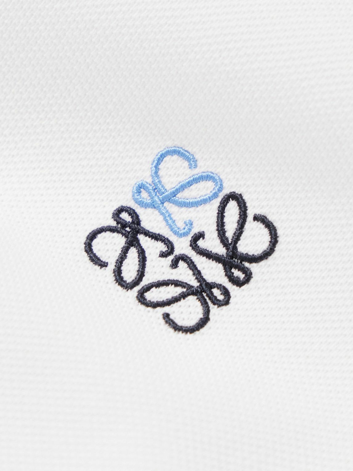 Loewe - Anagram Logo-Embroidered Cotton-Piqué Polo Shirt - White Loewe