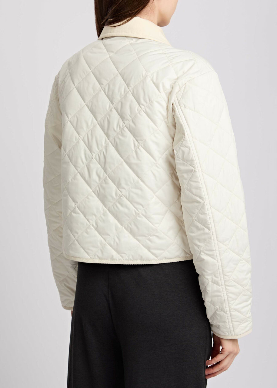 Moncler Chitre Quilted Shell Jacket Ivory Moncler