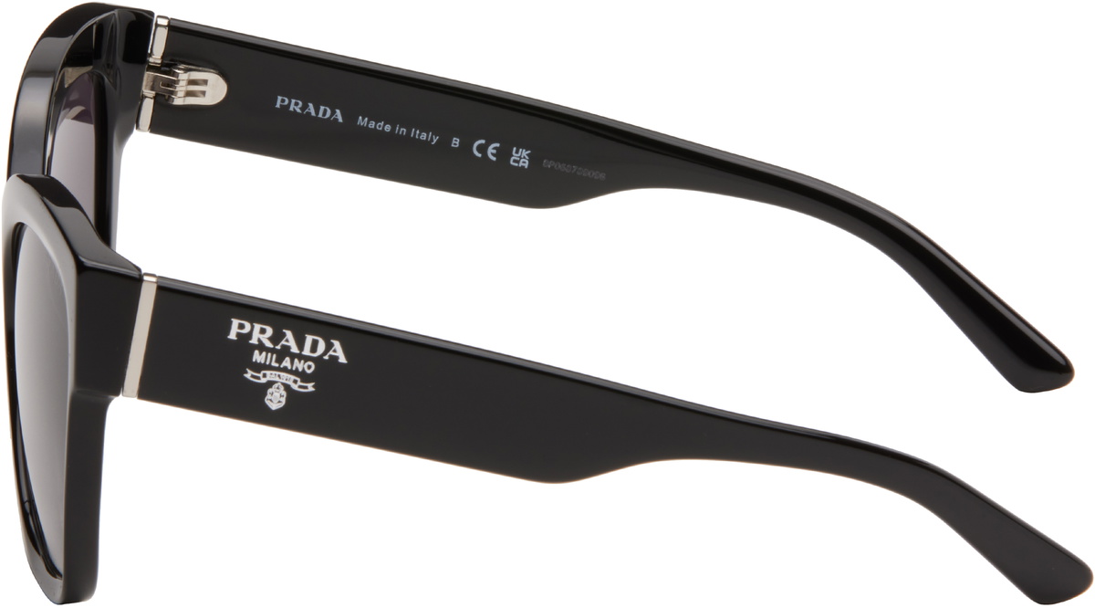 Prada Eyewear Black Oversized Square Cat Eye Sunglasses Prada