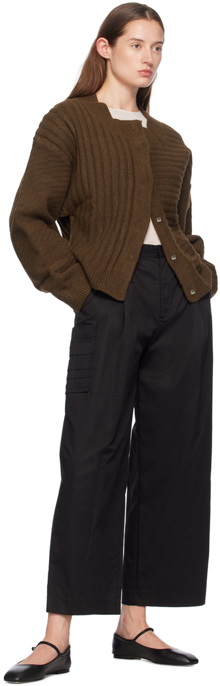 Deiji Studios Brown OS Square Cardigan Deiji Studios