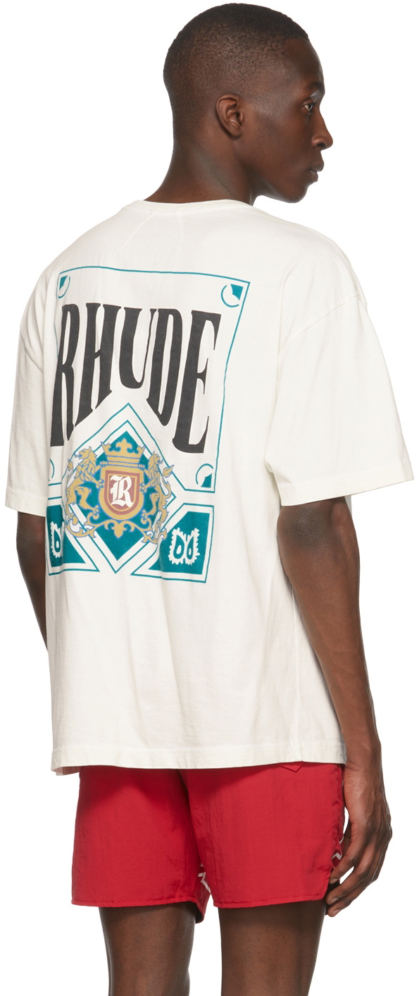 Rhude Off-White Cotton T-Shirt Rhude