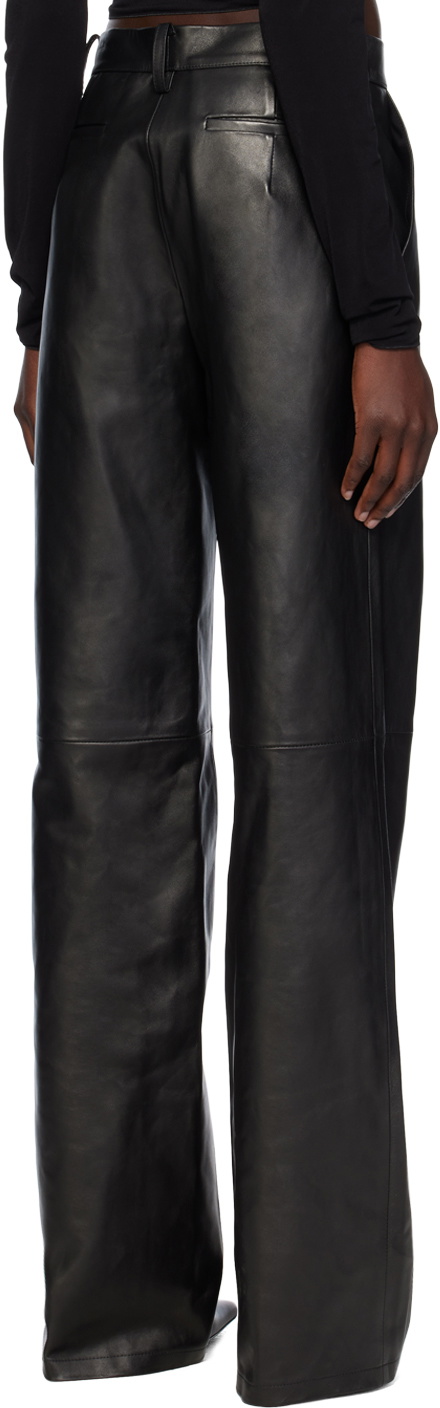 Magda Butrym Black Paneled Leather Pants Magda Butrym