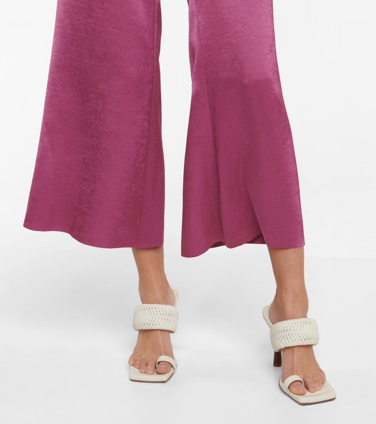 Vince - High-rise satin wide-leg pants Vince