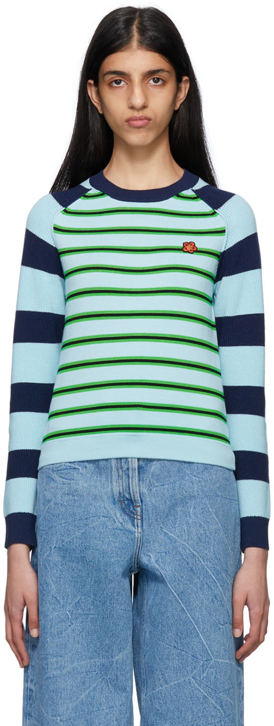 Kenzo Blue Kenzo Paris Striped Sweater Kenzo