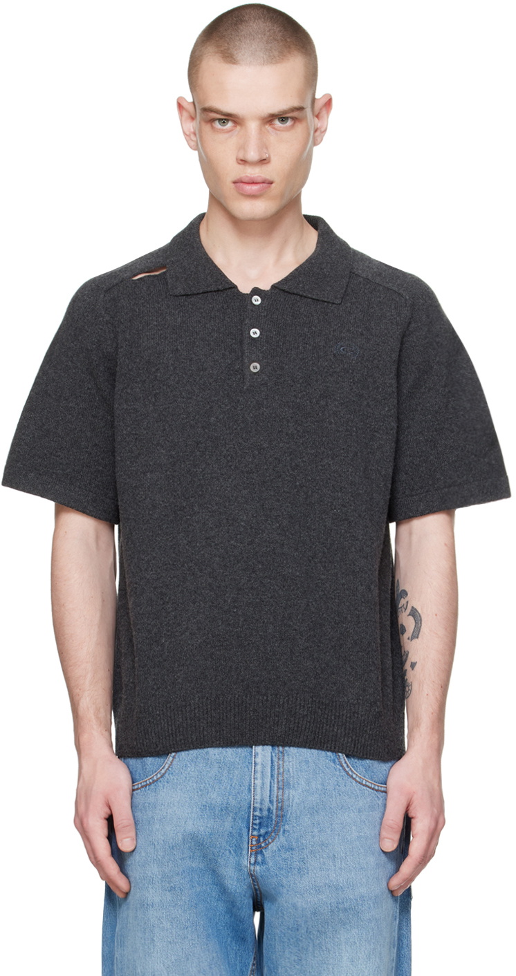 Commission Gray Cutout Polo Commission