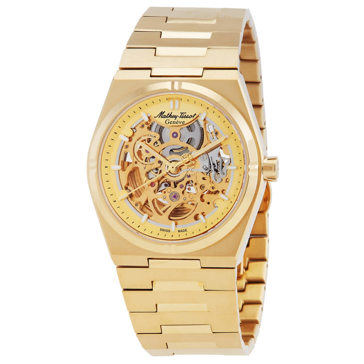 Mathey-Tissot Zeus Skeleton Automatic Champagne Dial Mens Watch ...
