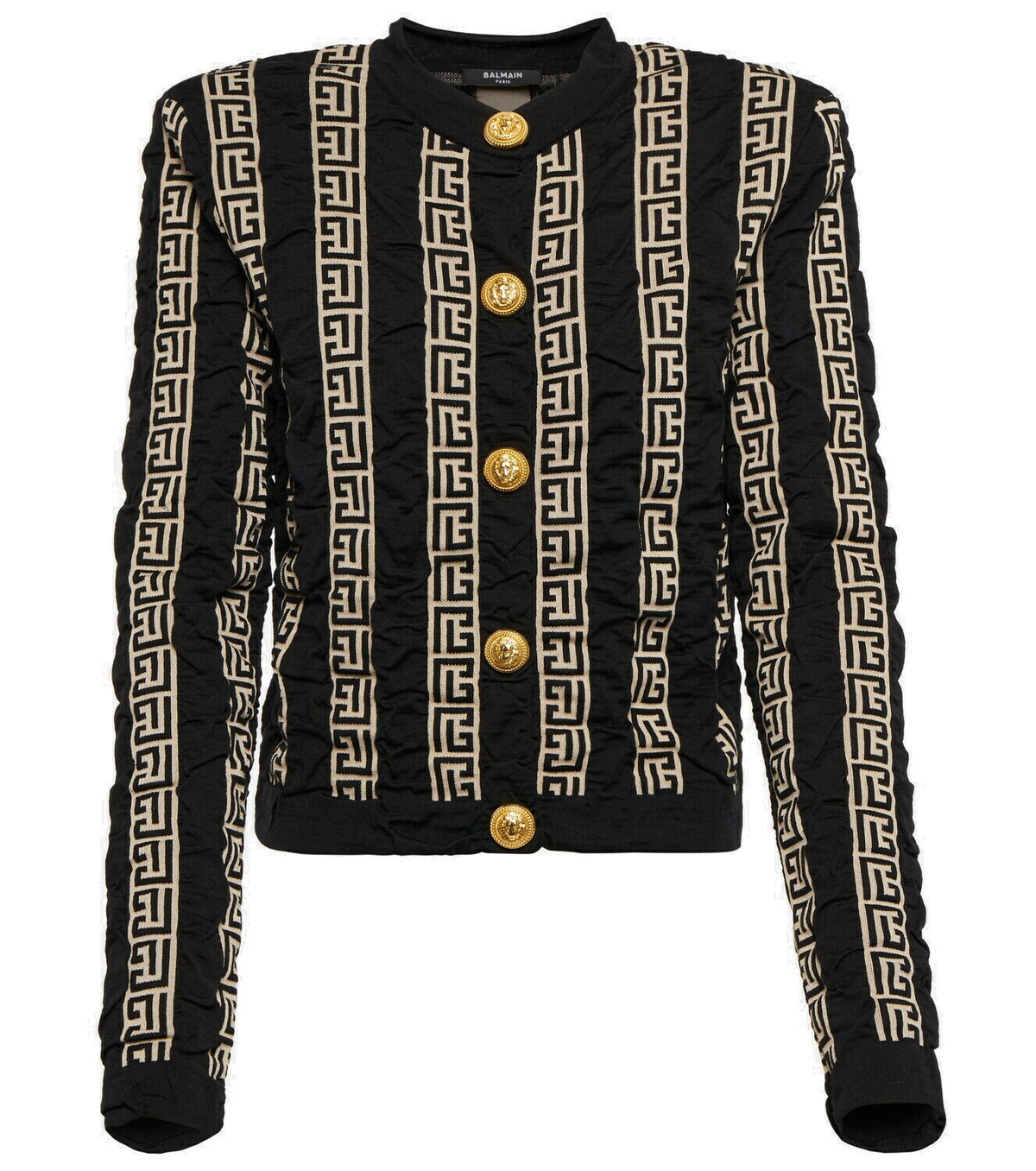 Balmain - Monogram wool-blend cardigan Balmain