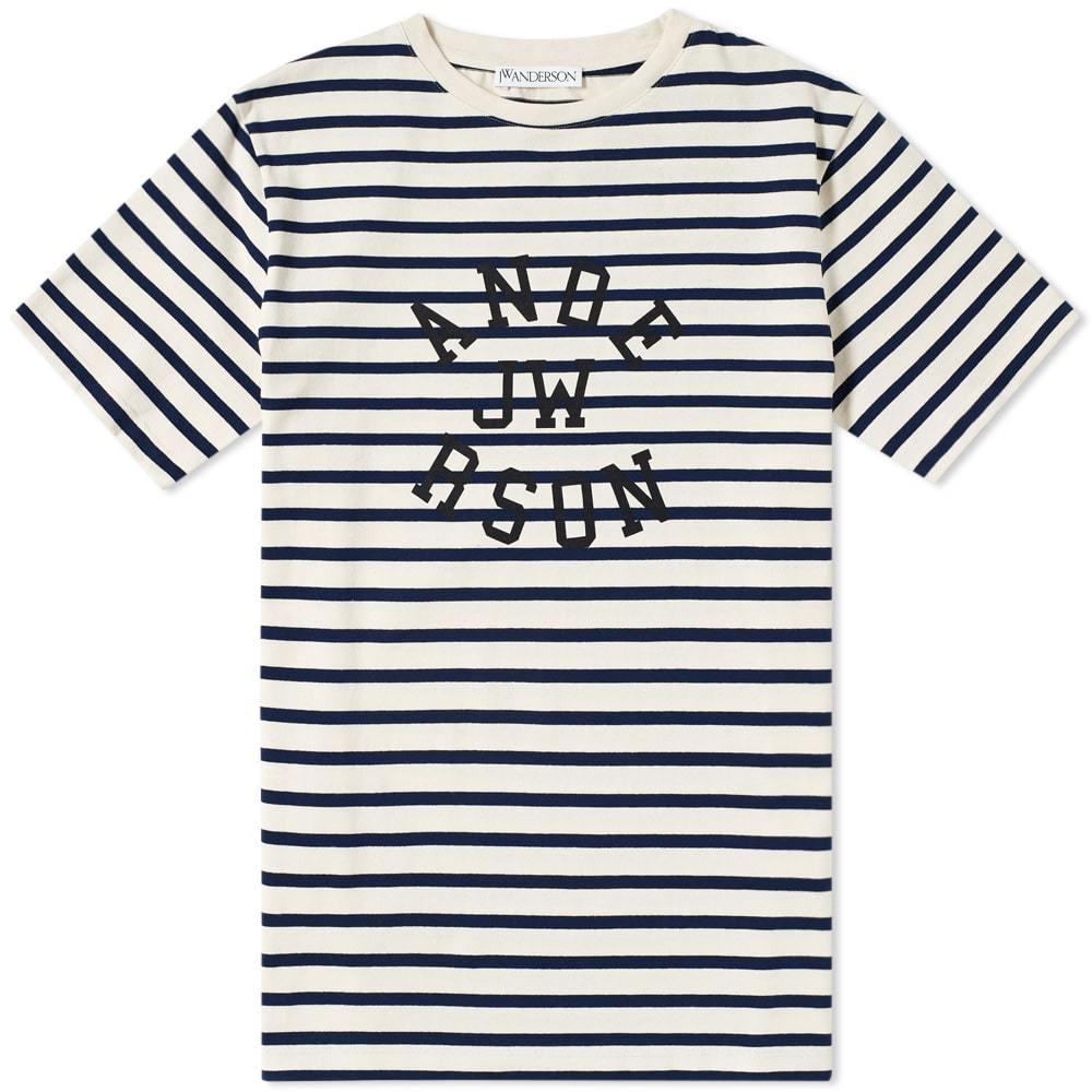 JW Anderson Multistripe Print Tee White JW Anderson
