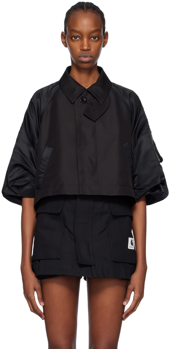 sacai Black Paneled Jacket Sacai