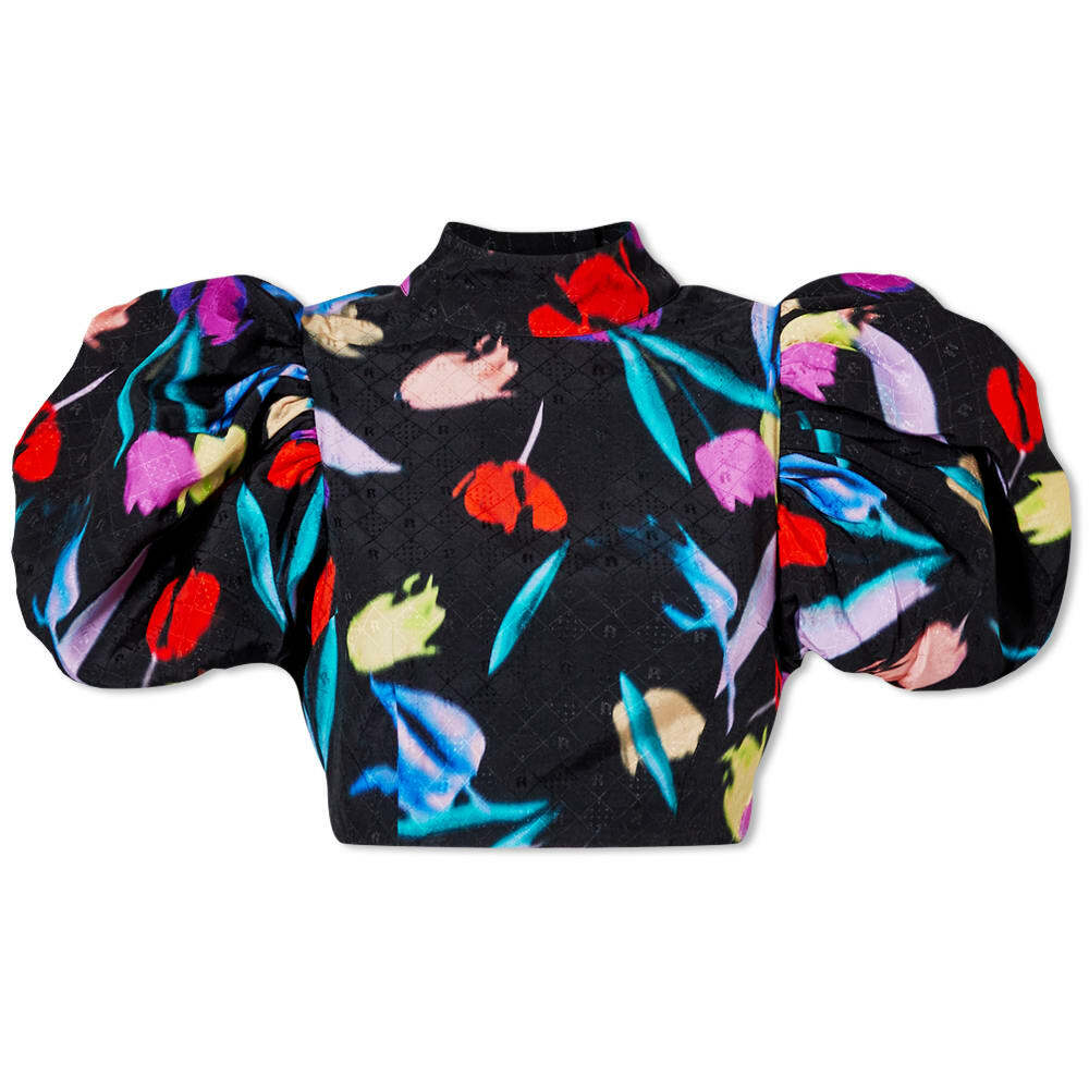 Rotate Dusk Floral Print Puff Sleeve Top ROTATE Birger Christensen