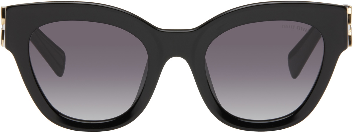 Miu Miu Eyewear Black Miu Glimpse Sunglasses Miu Miu