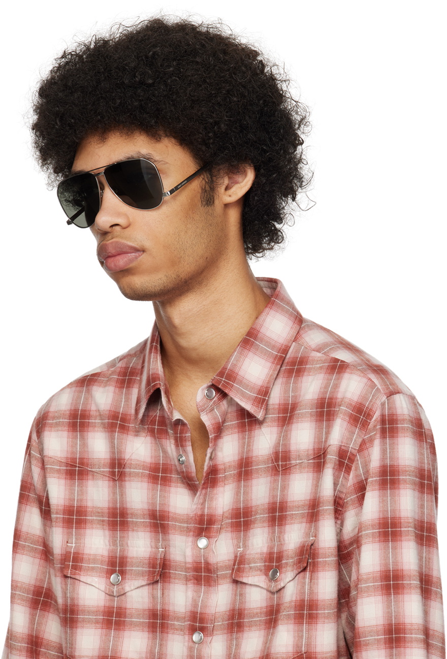 Saint Laurent Silver SL 690 Dust Sunglasses Saint Laurent