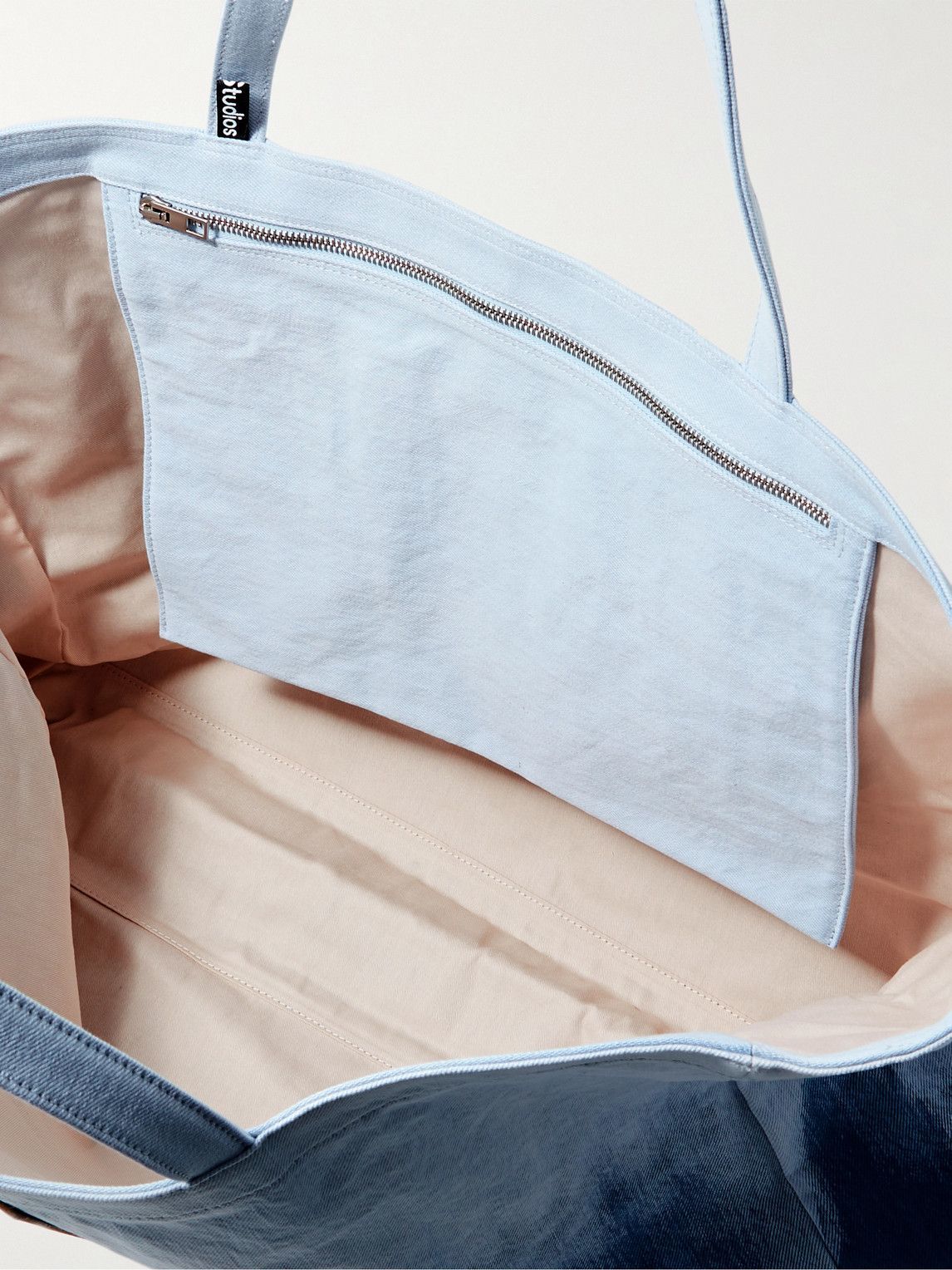 Acne Studios - Logo-Appliquéd Bleached Denim Tote Bag Acne Studios
